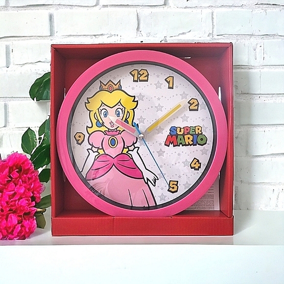 Nintendo | Other | Princess Peach Super Mario 9 Pink Trim Analog Wall ...